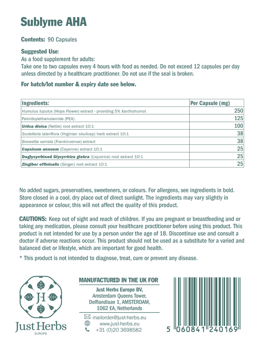 Sublyme AHA – Just Herbs Europe